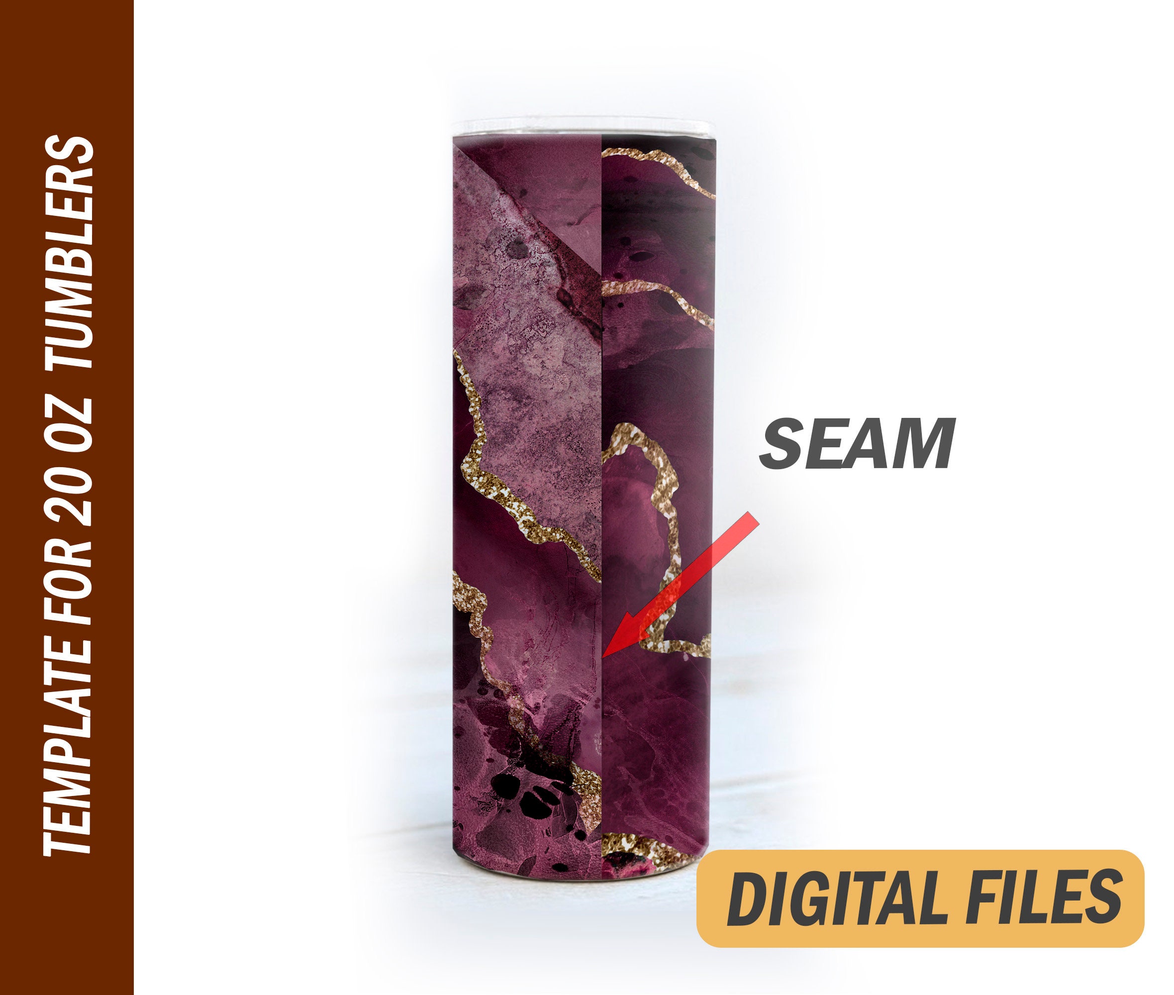 Maroon Tumbler Png Files for Sublimation Designs Marble 20 Oz | Etsy