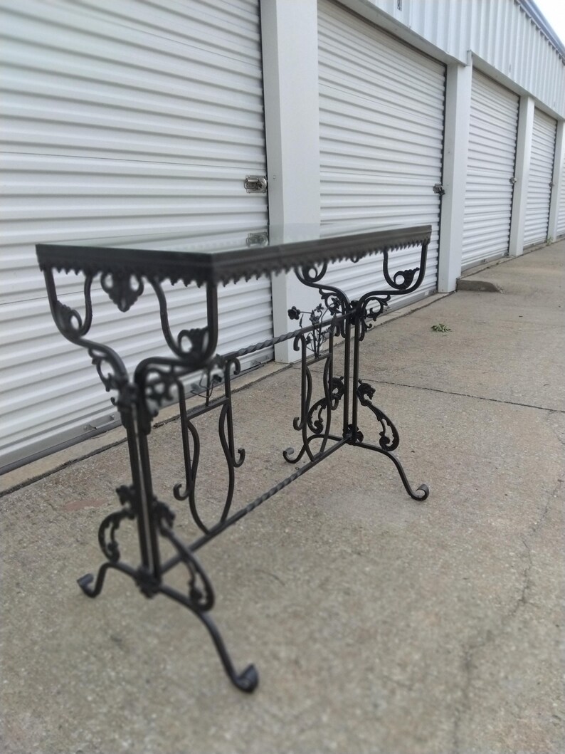 1920's French Art Nouveau Iron Console Table, Antique Iron Table - Etsy