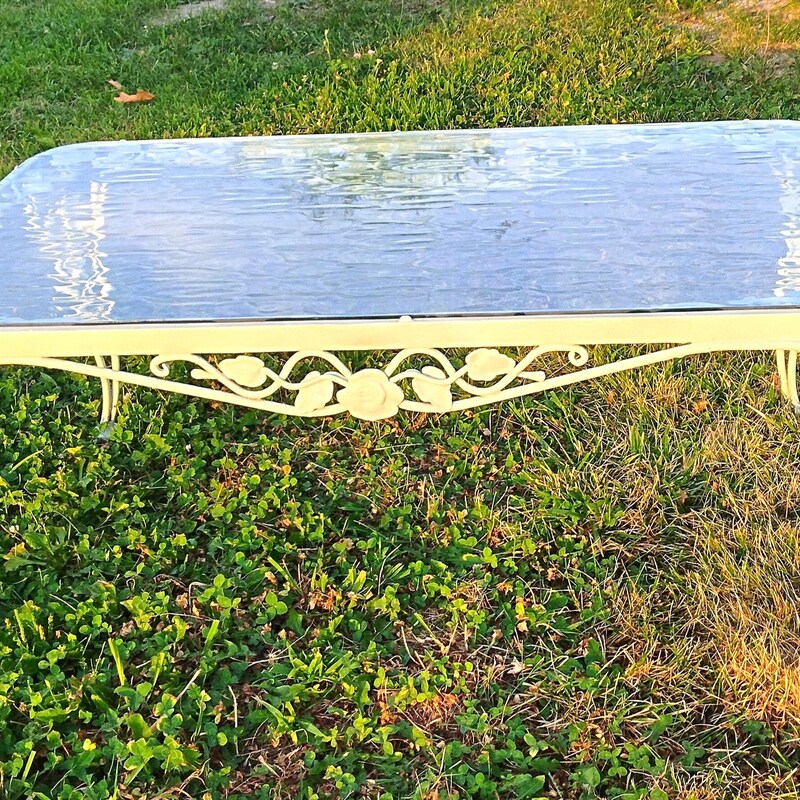 Vintage Wrought Iron Table Set - Etsy