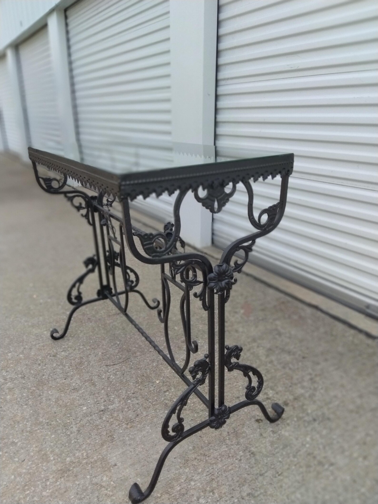 1920's French Art Nouveau Iron Console Table, Antique Iron Table - Etsy