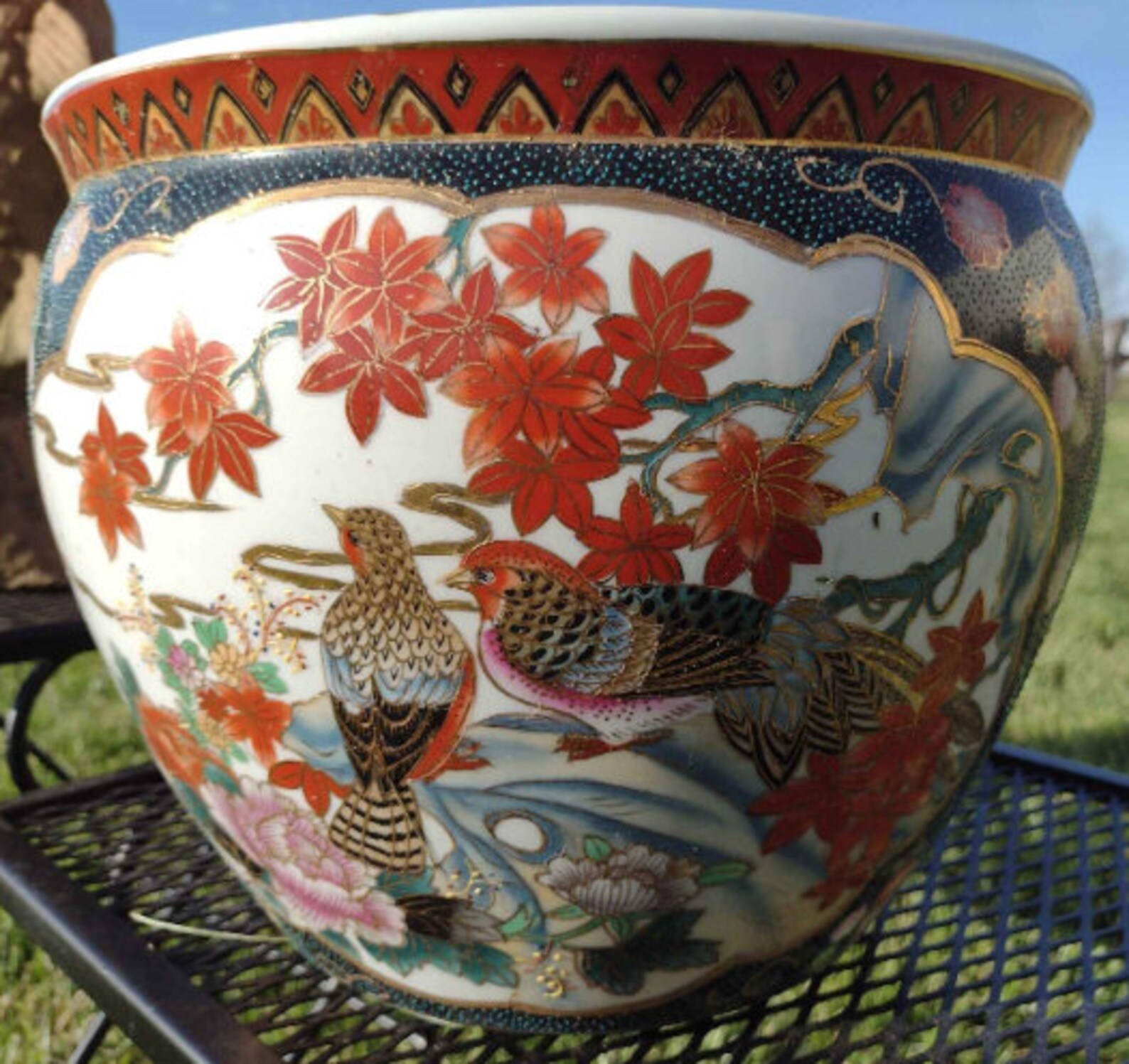 Vintage Chinese Collectible Koi Fish Bowl Planter, Vintage Asian ...