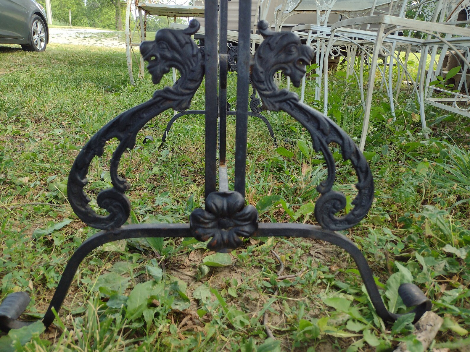 1920's French Art Nouveau Iron Console Table, Antique Iron Table - Etsy