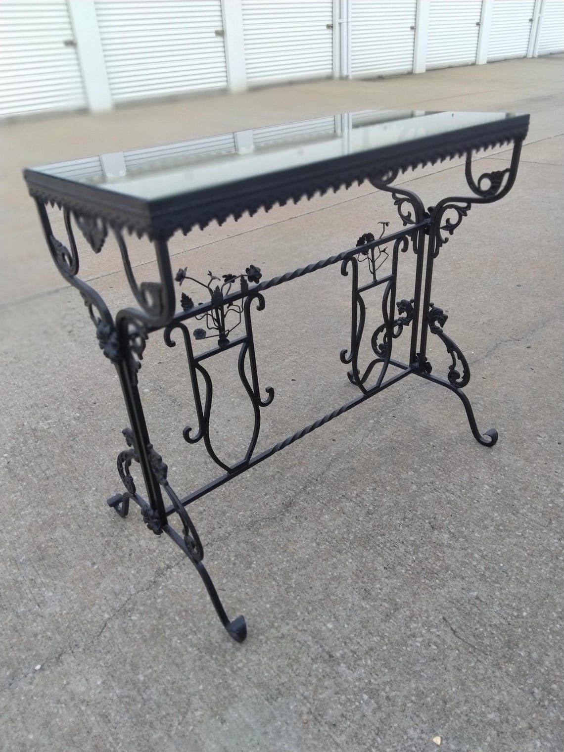 1920's French Art Nouveau Iron Console Table, Antique Iron Table - Etsy