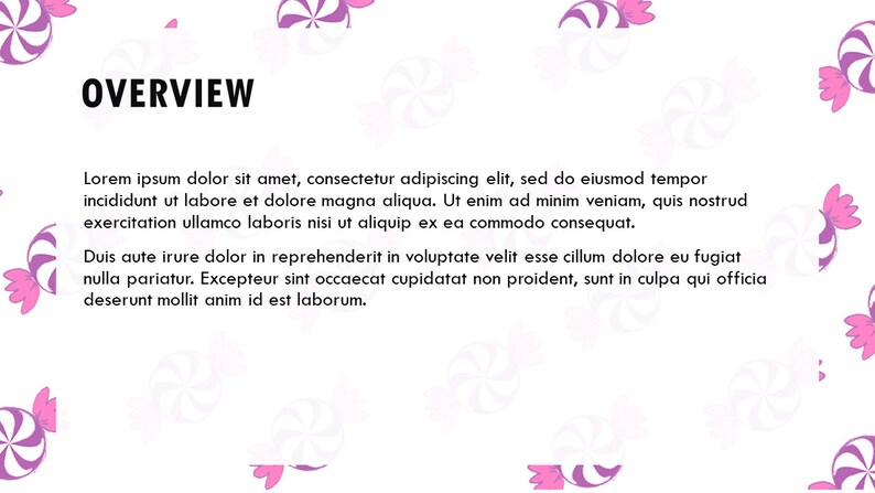 Candy Theme Powerpoint Template - Etsy