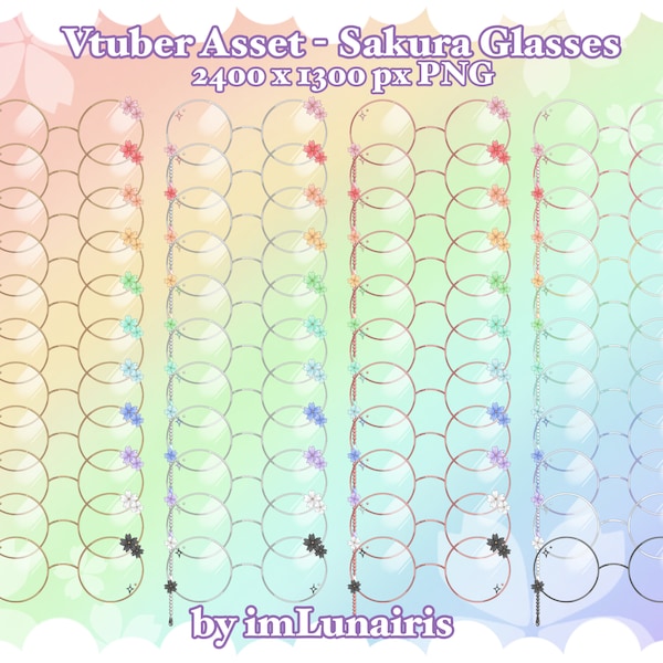 Vtuber Red Glasses - Etsy