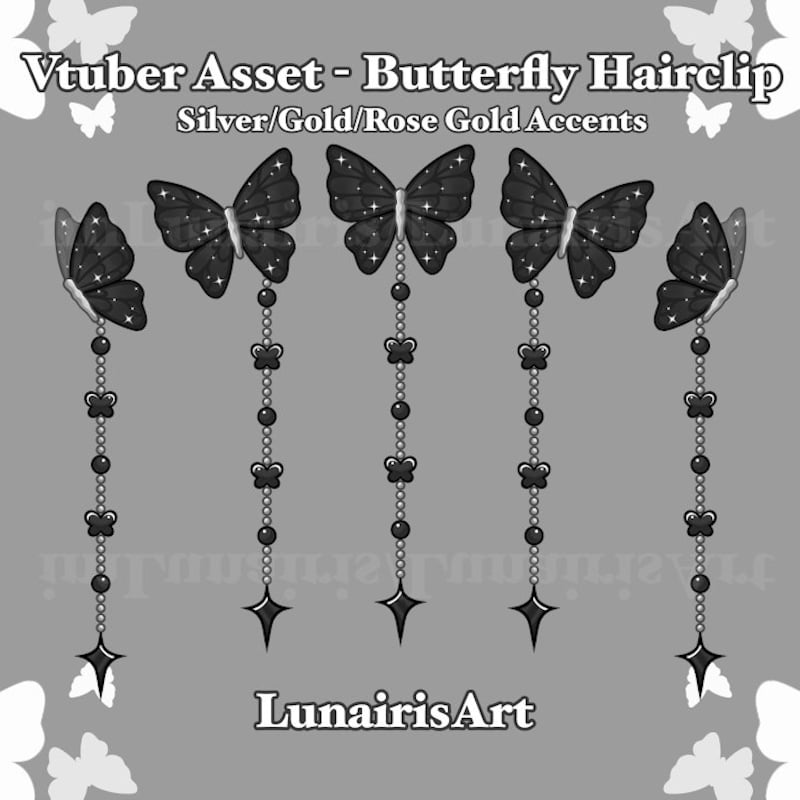 Vtuber Hair Clips Asset - Etsy