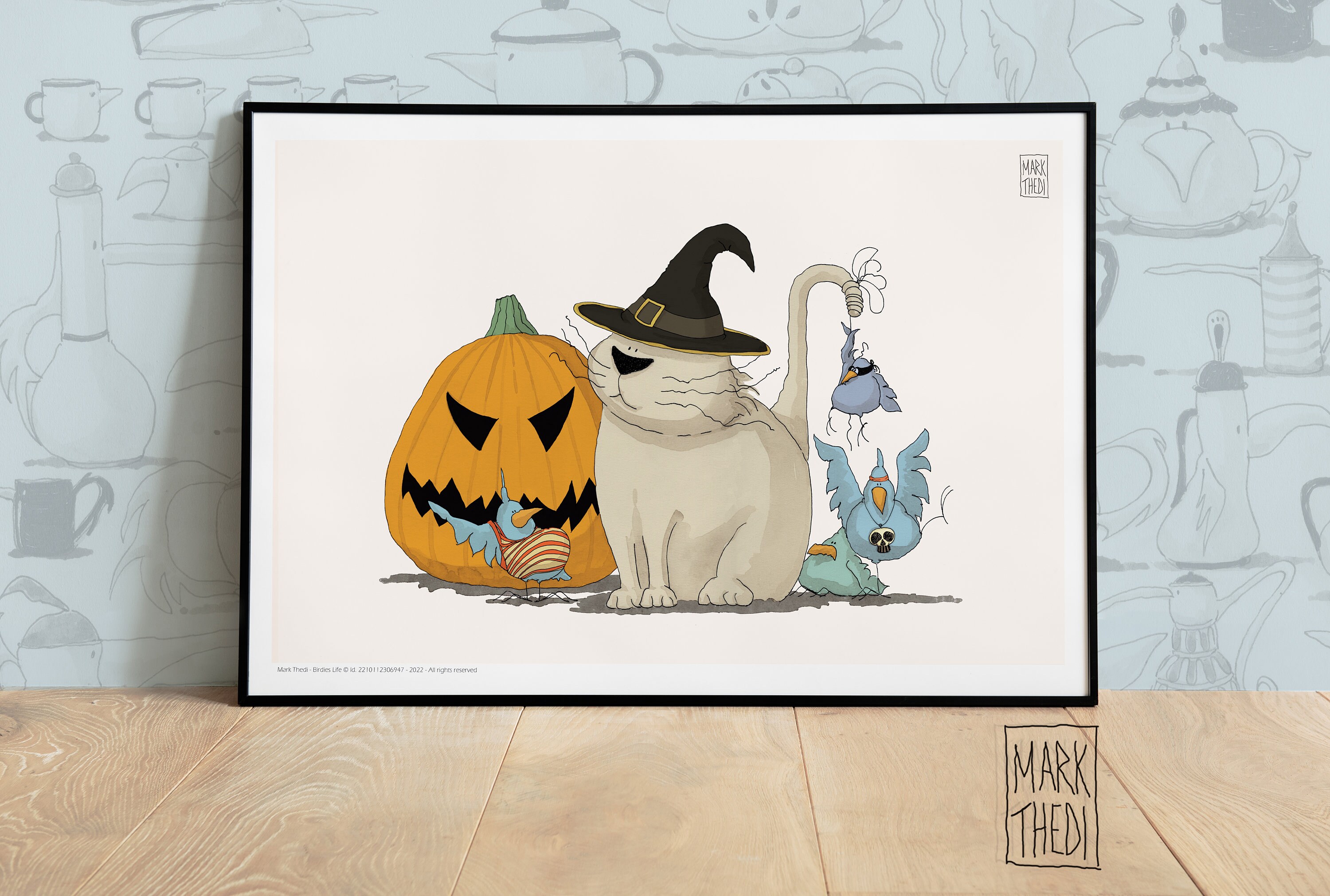 Art Print Signed Birdies Life © Mark Thedi Illustration - Etsy