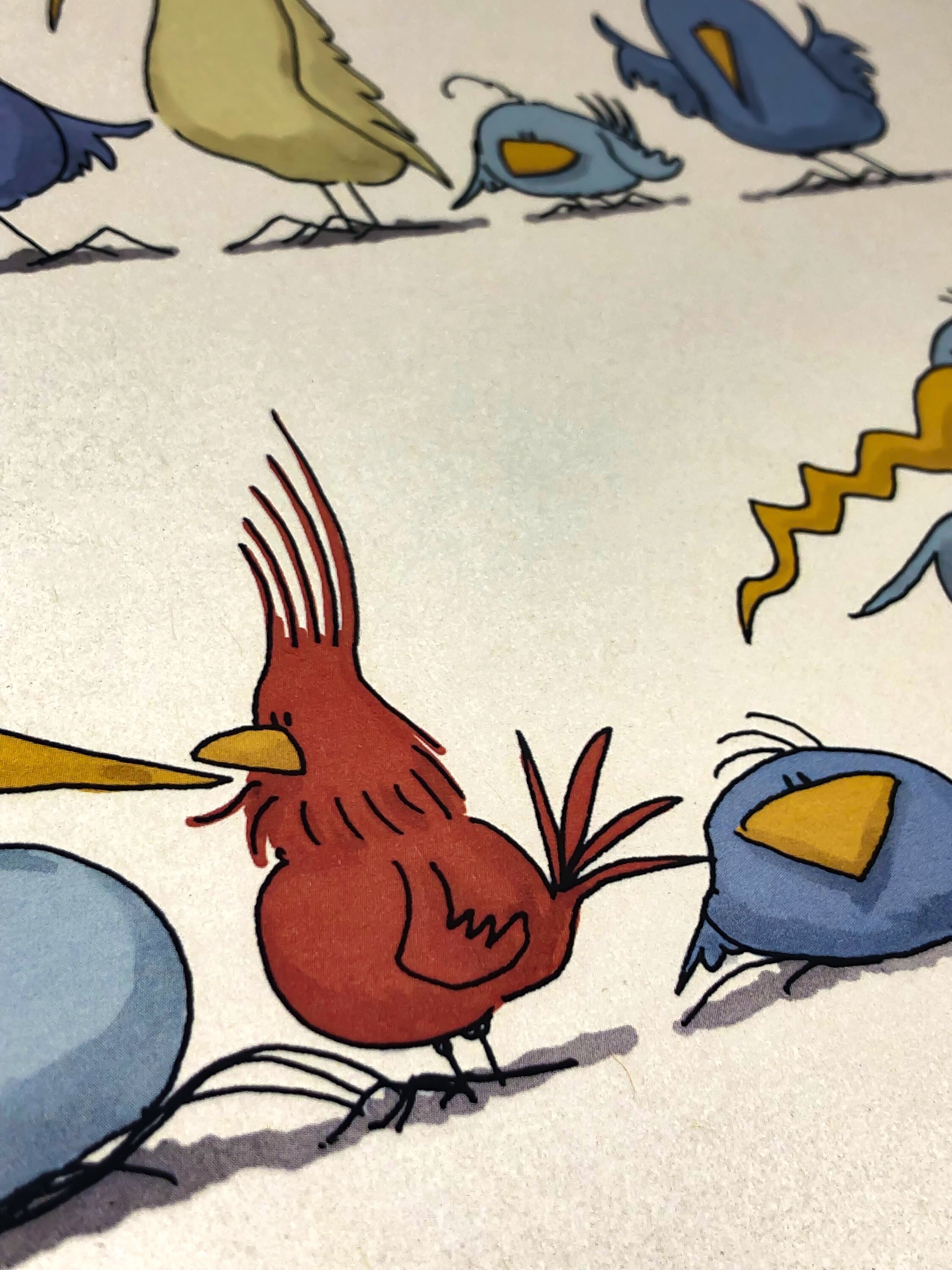 Art Print Signed, Birdies Life ©, Mark Thedi Illustration, birds Lined ...