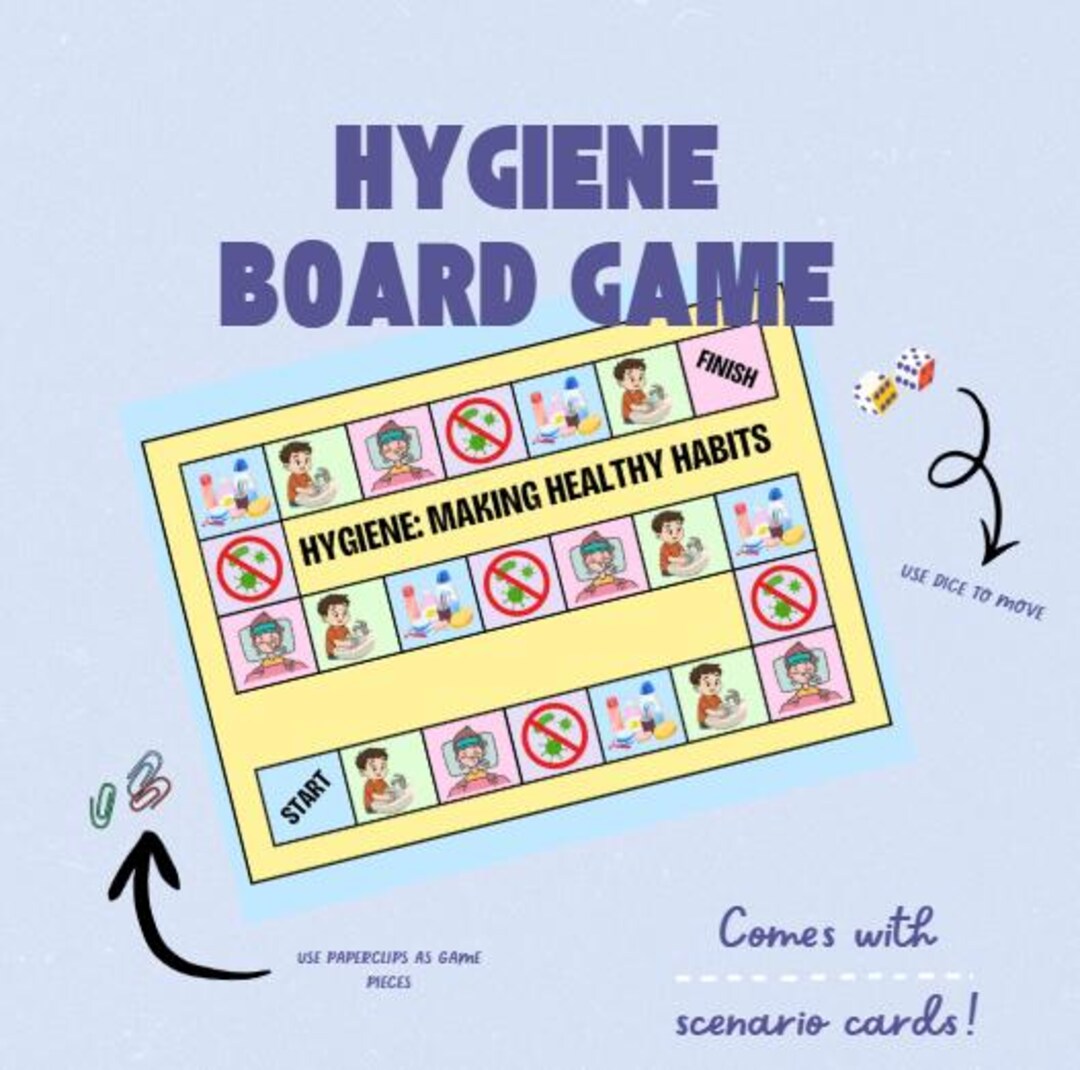 Hygiene Activity - Interactive Board Game - Etsy