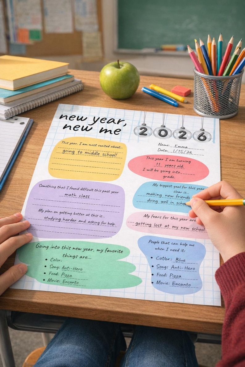 New Year Worksheet 2026 - Etsy UK