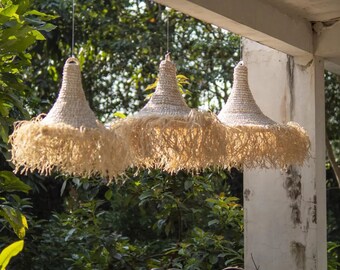 Jute Cone Pendant - Etsy