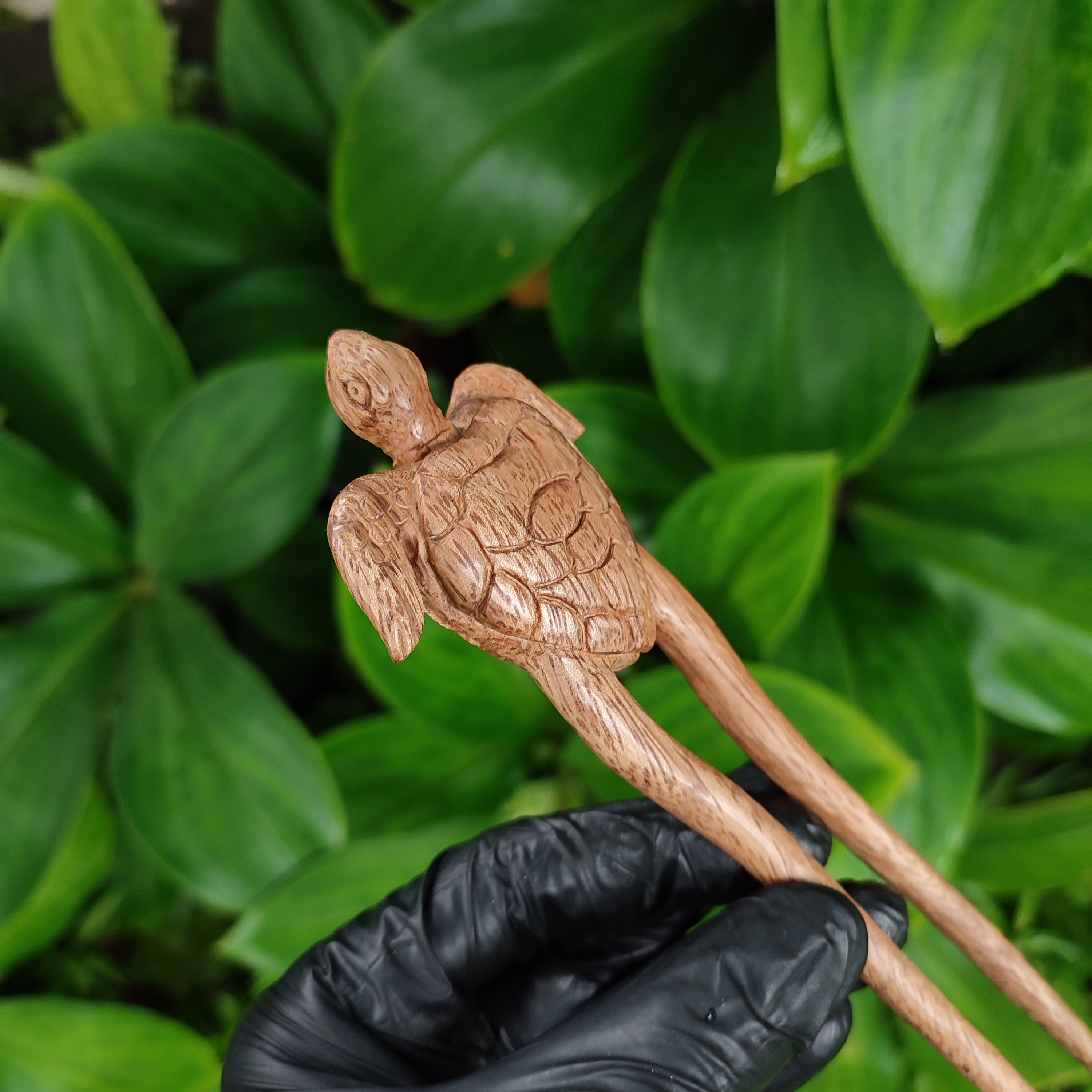 Turtle Hair Fork Hair Pin Hair Stick Hand Carve Wood Turtle Hair Stick ...