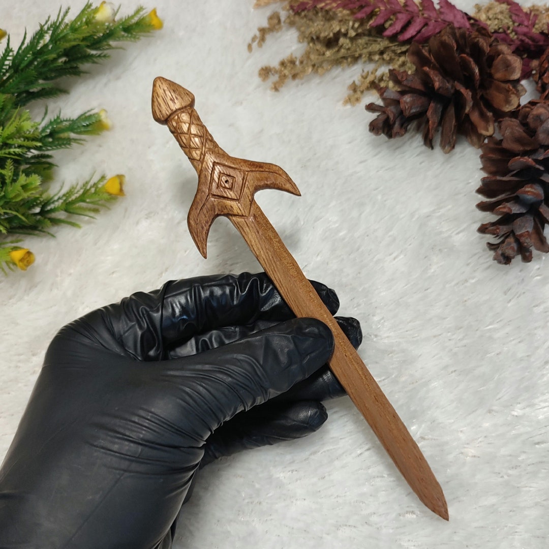 Handmade Sword Hair Pin | Elven Sword Hair Pin | Wood Hair Stick | Hair ...