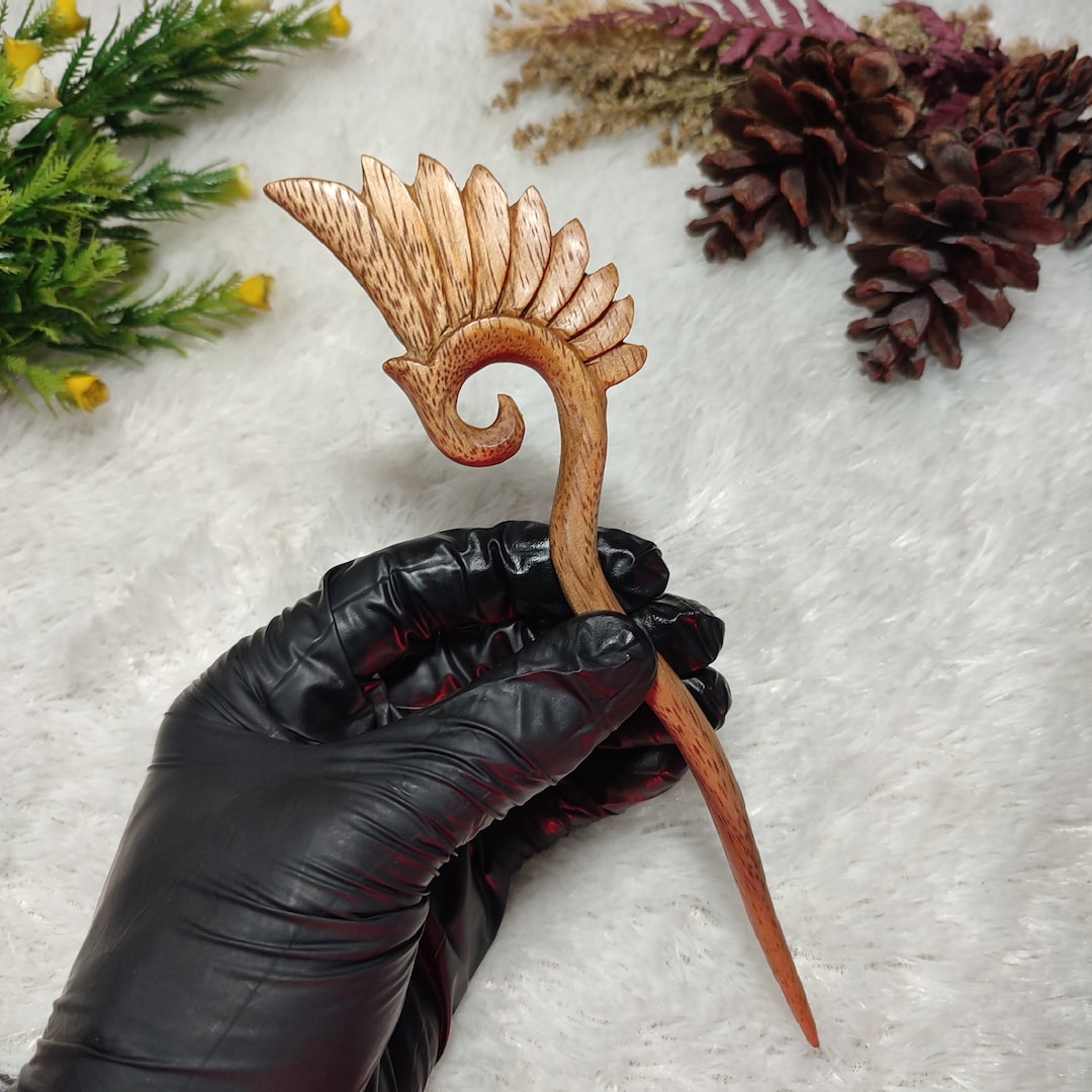 Angle Wing Hair Pin | Hair Pins Hair Fork Hair Stick | Handmade Boho ...