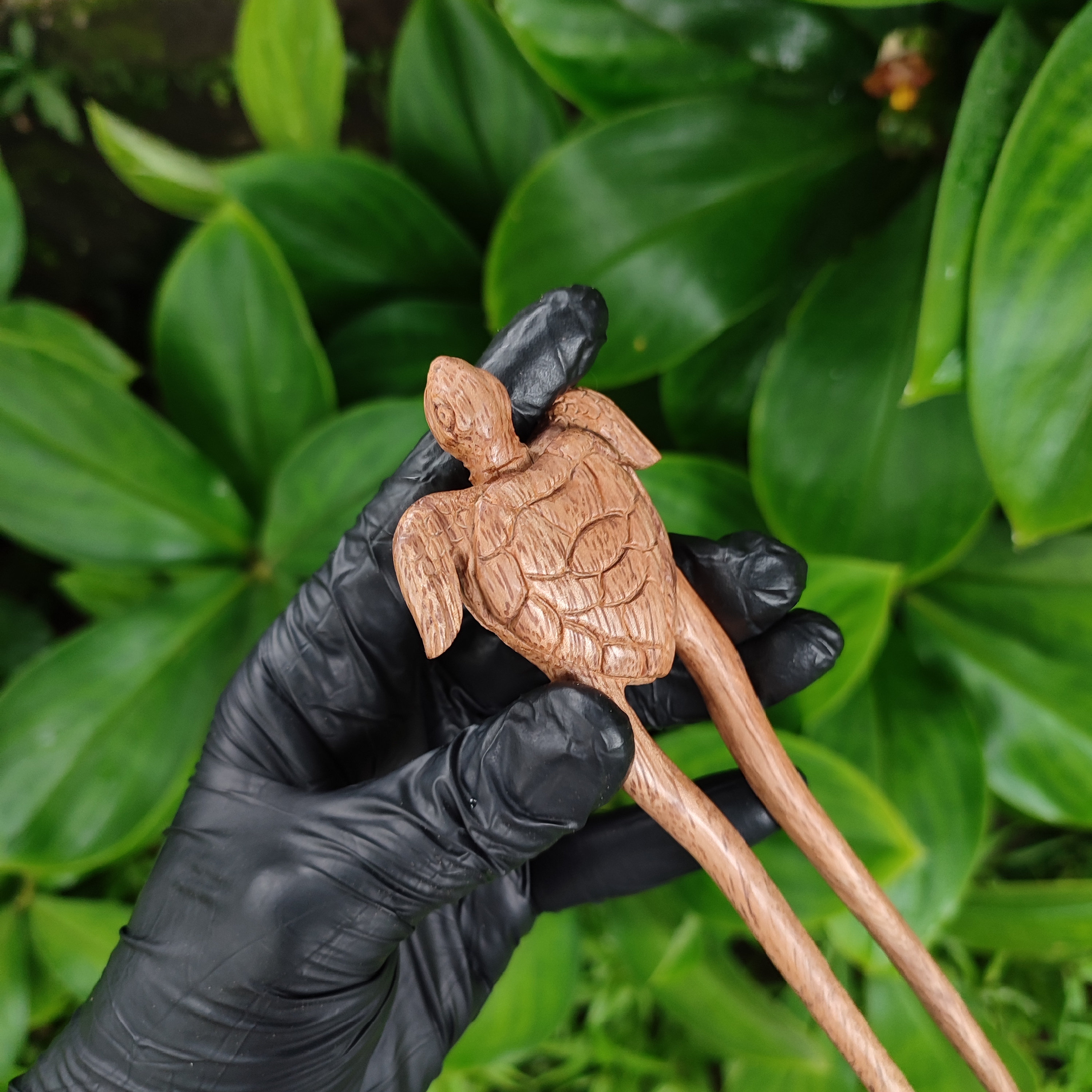 Turtle Hair Fork Hair Pin Hair Stick Hand Carve Wood Turtle Hair Stick ...