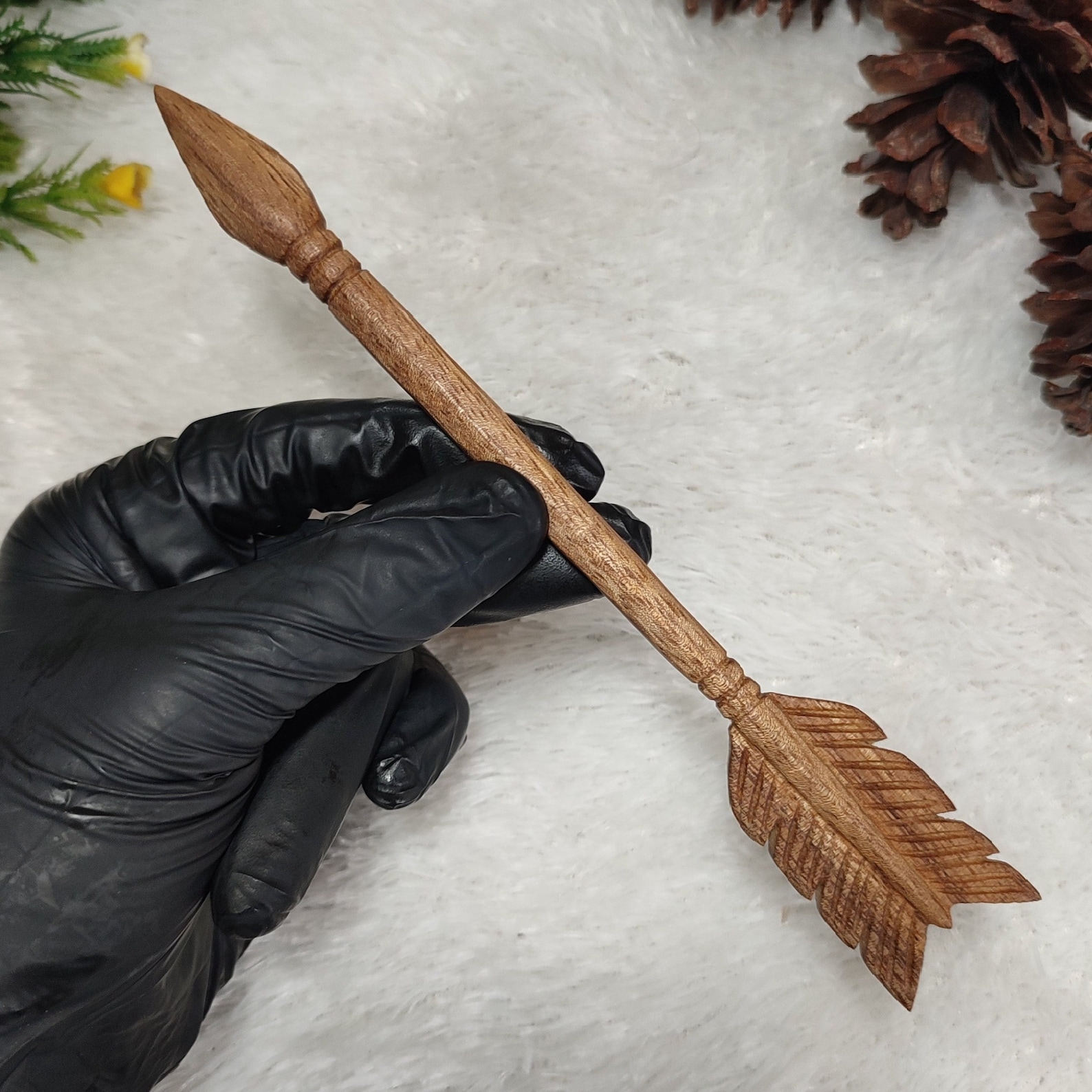 Handmade Arrow Hair Stick Viking Hair Stick Viking Arrow Hair Pin Wood ...