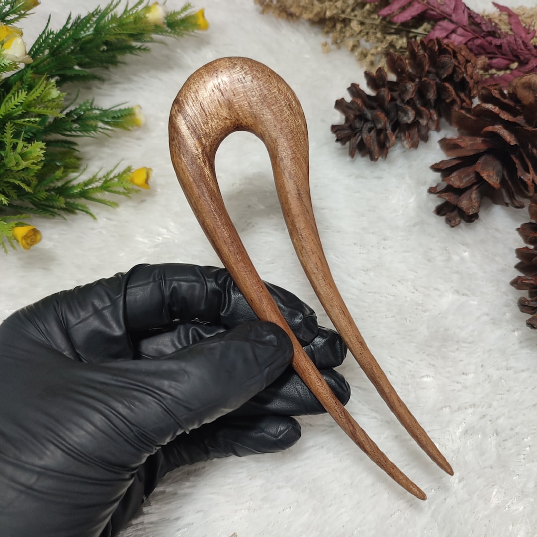 Wood U Shape Hair Fork U Shape Hair Stick U Shape Hair Pin Wood Bun ...