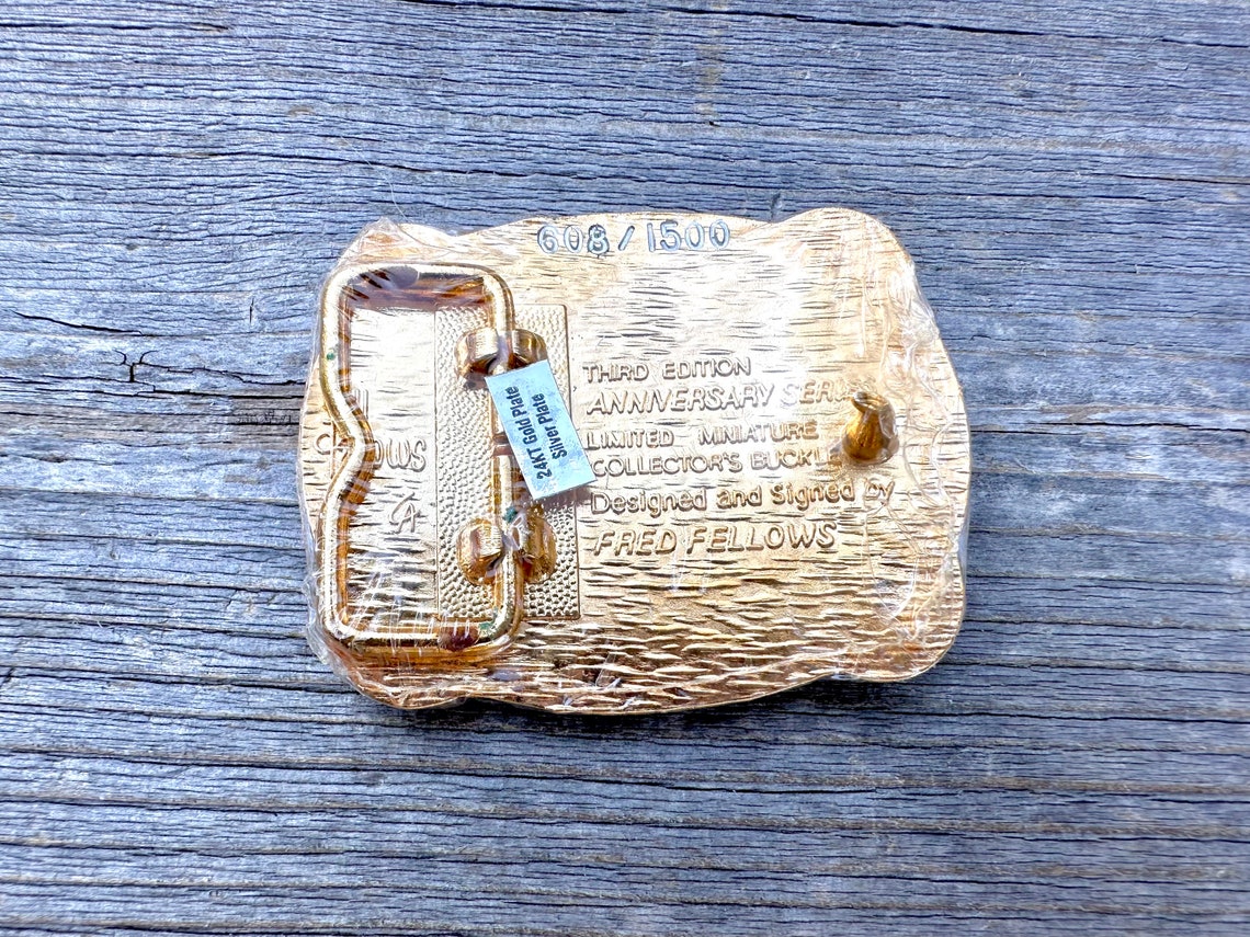 Hesston 1985 NFR "calf Roping" Gold & Silver *SMALL * Belt Buckle ...