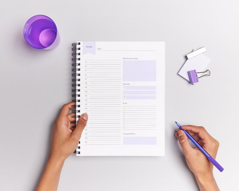 7 Days Daily Planner, 7 Days Printable Planner, Minimalist Planner ...