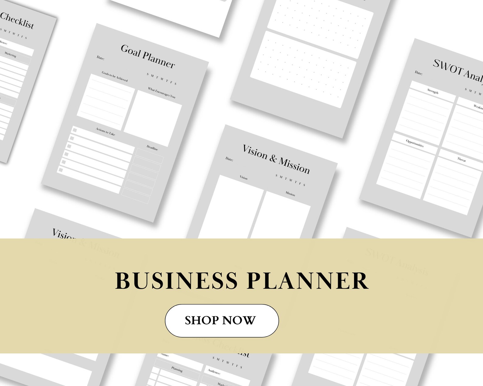 Professional Printable Business Planner, Printable Business Planner ...