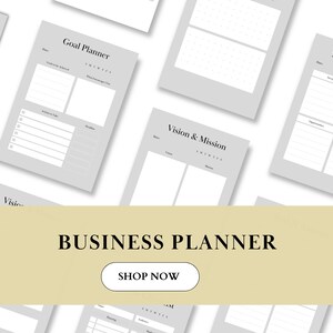 Professional Printable Business Planner, Printable Business Planner ...