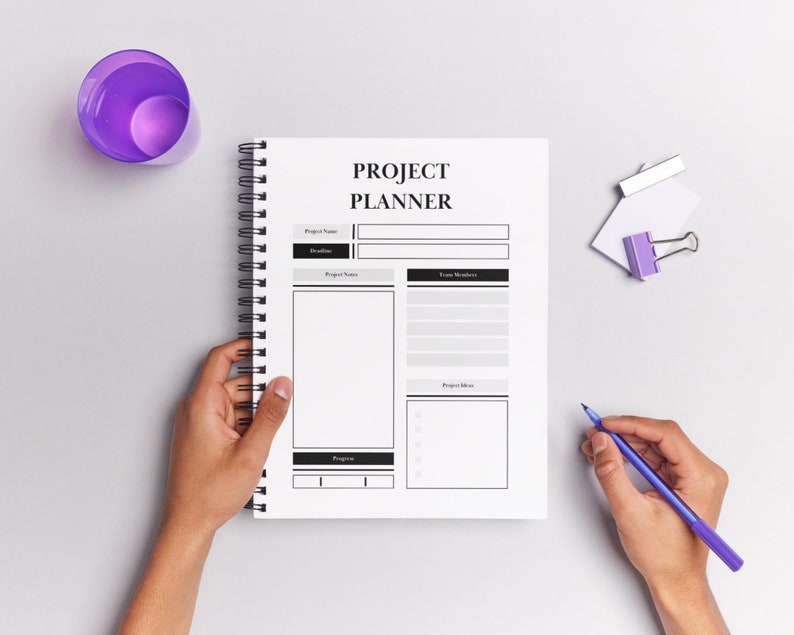 Project Planner, Printable Project Planning, Digital Download, Project ...