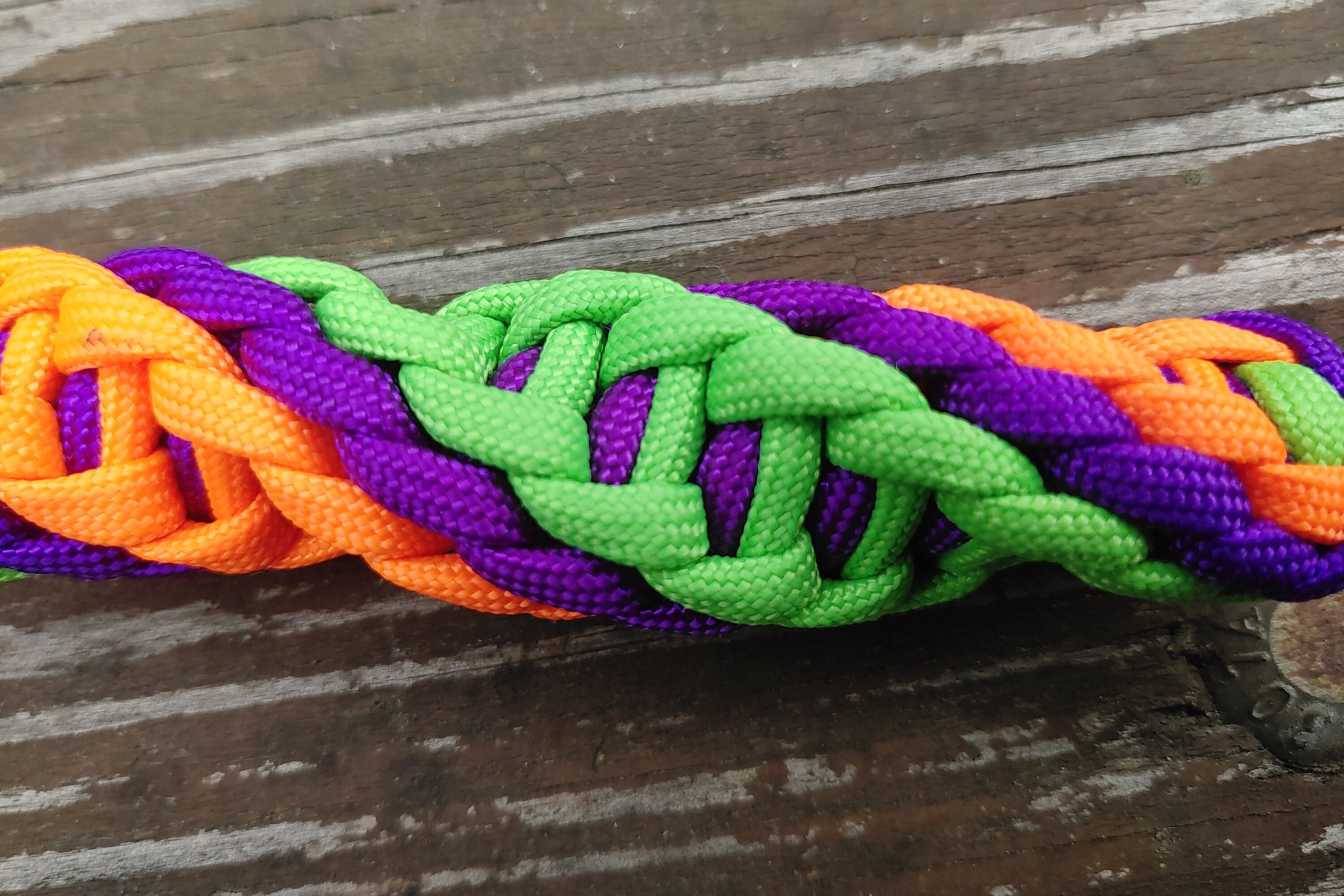 Paracord Keychain - Tri-color Double Helix Wrapture - Etsy