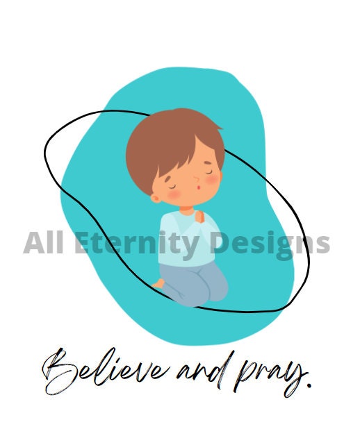 Praying Children SVG, JPG, PNG, Pdf, Praying Children Digital Images - Etsy