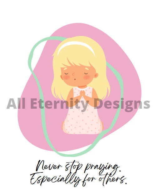 Praying Children SVG, JPG, PNG, Pdf, Praying Children Digital Images ...