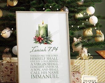 Christmas Bible Verse Print Isaiah 9:6 Scripture Wall Art Christmas ...