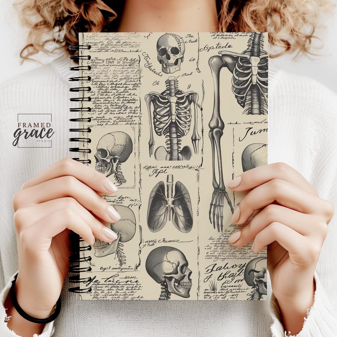 Vintage Human Anatomy Skeleton Notebook , Perfect Gift for Journal ...