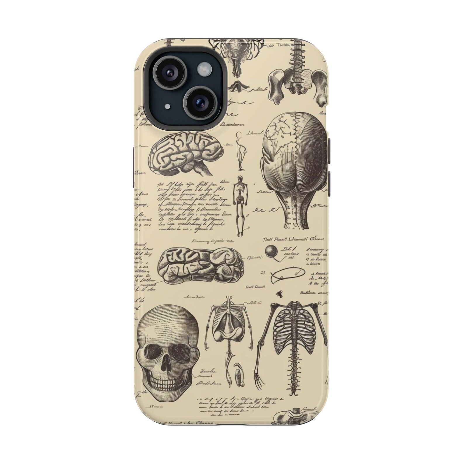 IPhone 16 Magsafe Vintage Human Anatomy, Human Brain Case, Skeleton ...