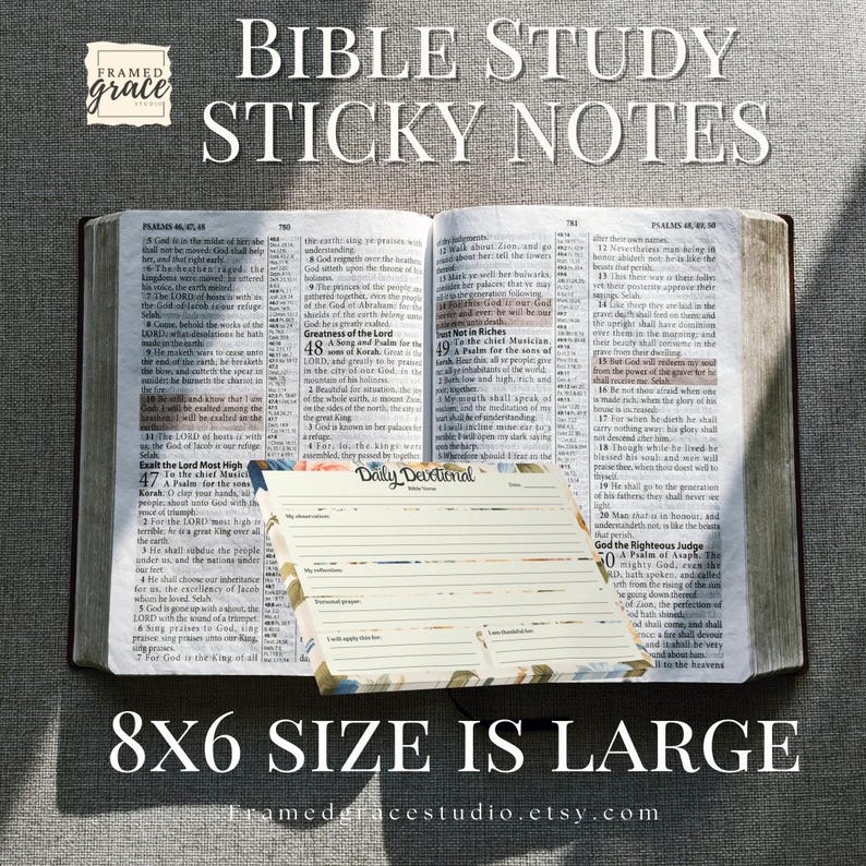 Daily Devotional Notepad | Bible Study Sticky Notes 4x6 | Christian ...