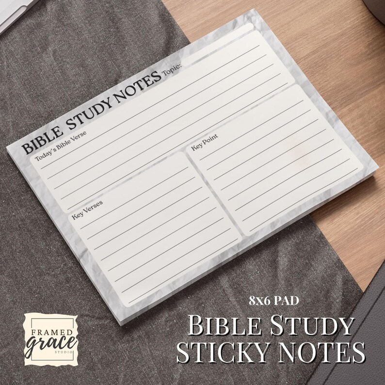 Bible Study Sticky Note Pads, Scripture Study Notes, Bible Journaling ...