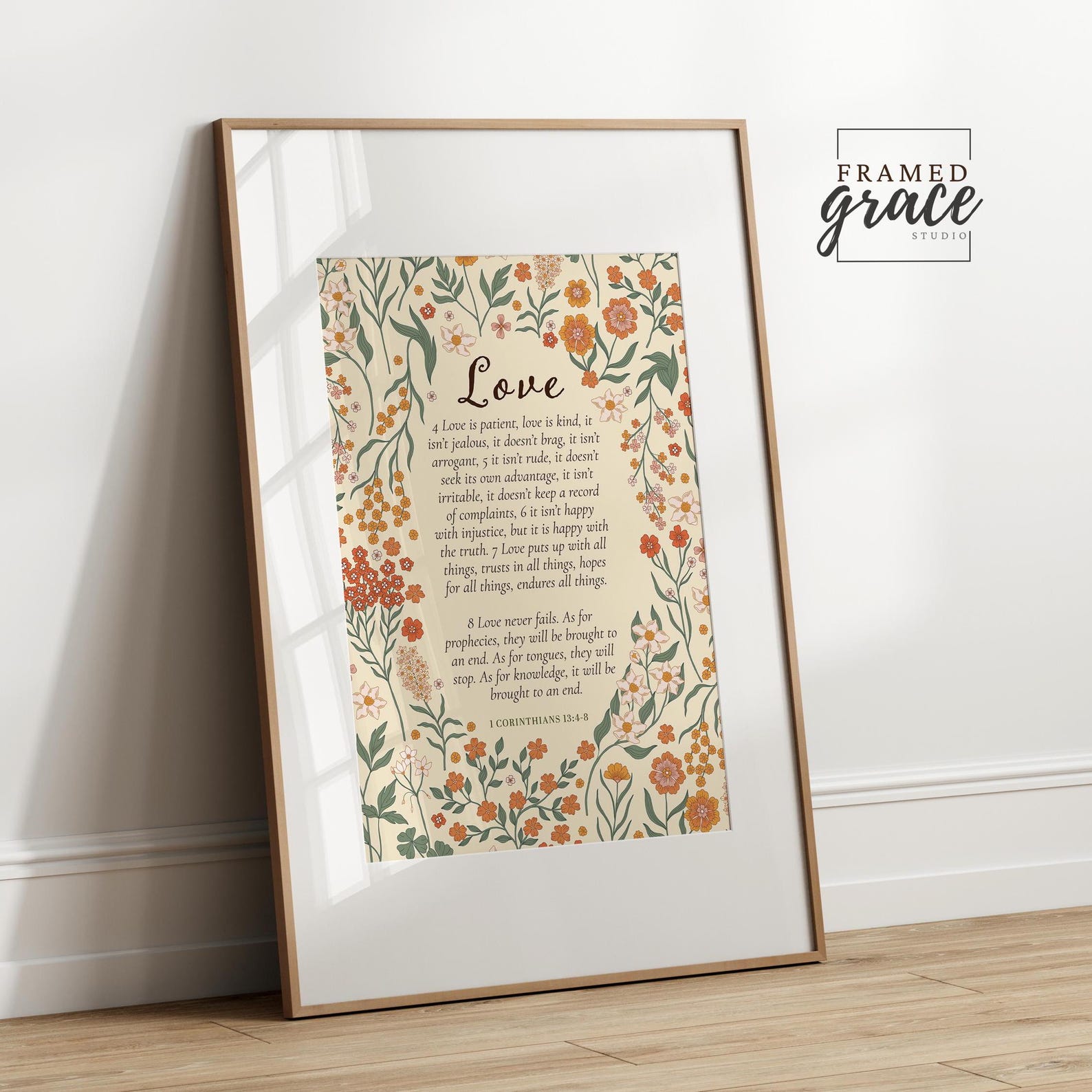 Love is - 1 Corinthians 13 , Printable Wall Art, Digital Download ...