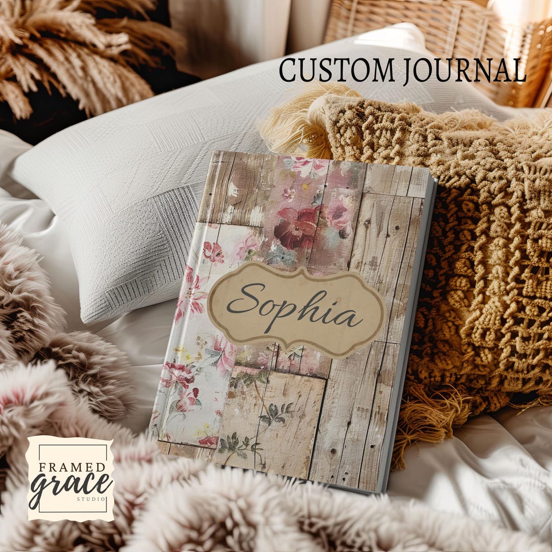 Personalized Rustic Floral Journal: Custom Name Christian Diary - Etsy