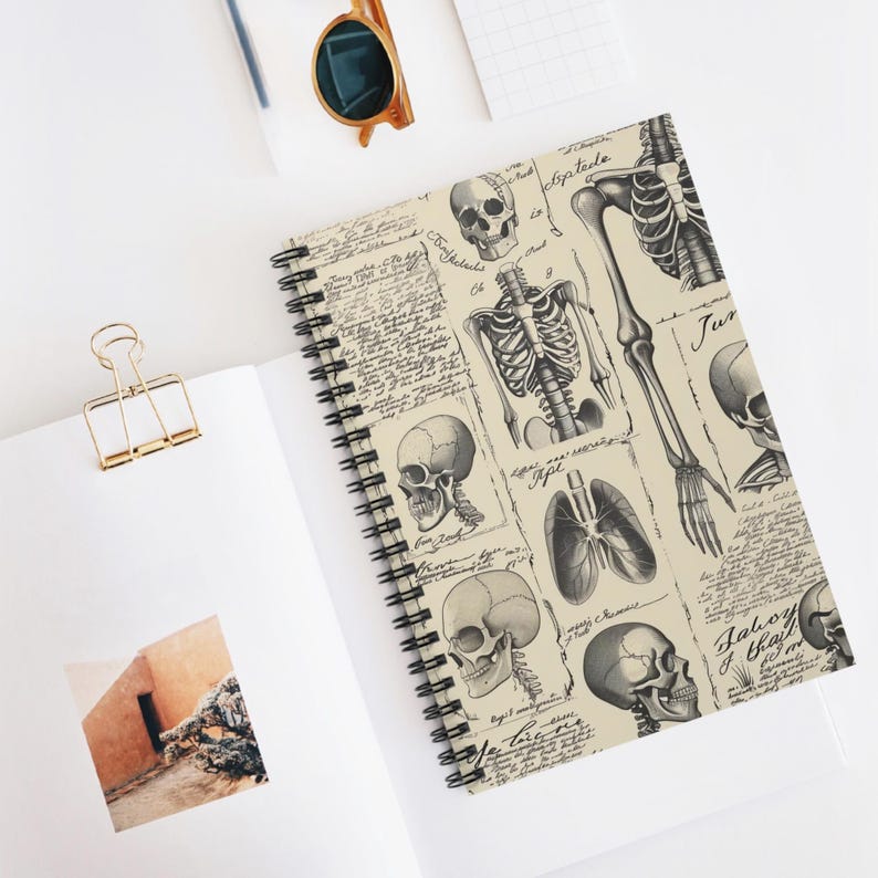 Vintage Human Anatomy Skeleton Notebook , Perfect Gift for Journal ...