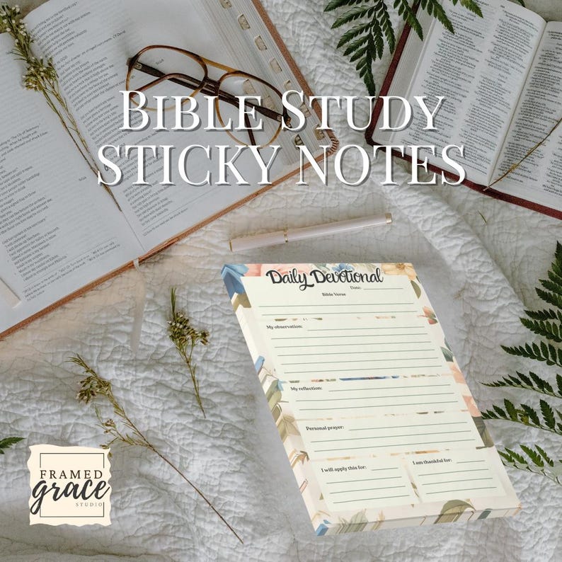 Daily Devotional Notepad | Bible Study Sticky Notes 4x6 | Christian ...