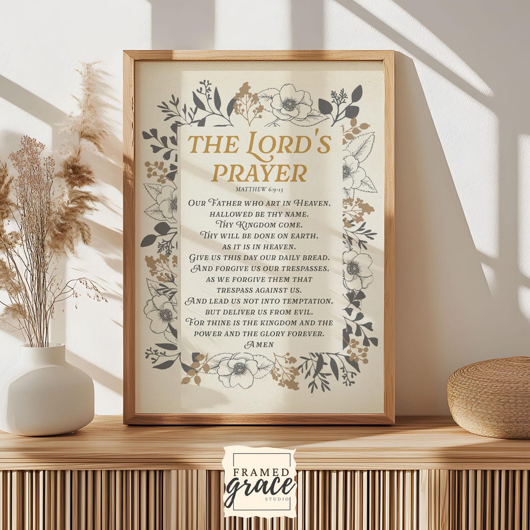 The Lord's Prayer Wall Art (NMB), Forgive Us Our Trespasses, Matthew 6: ...