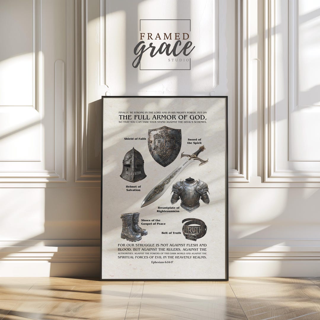 Vintage Uniform, the Full Armor of God Christian Poster, Printable Wall ...