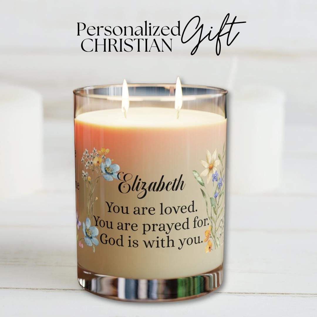 Personalized Christian Candle Gift for Daughter, God is With You ...