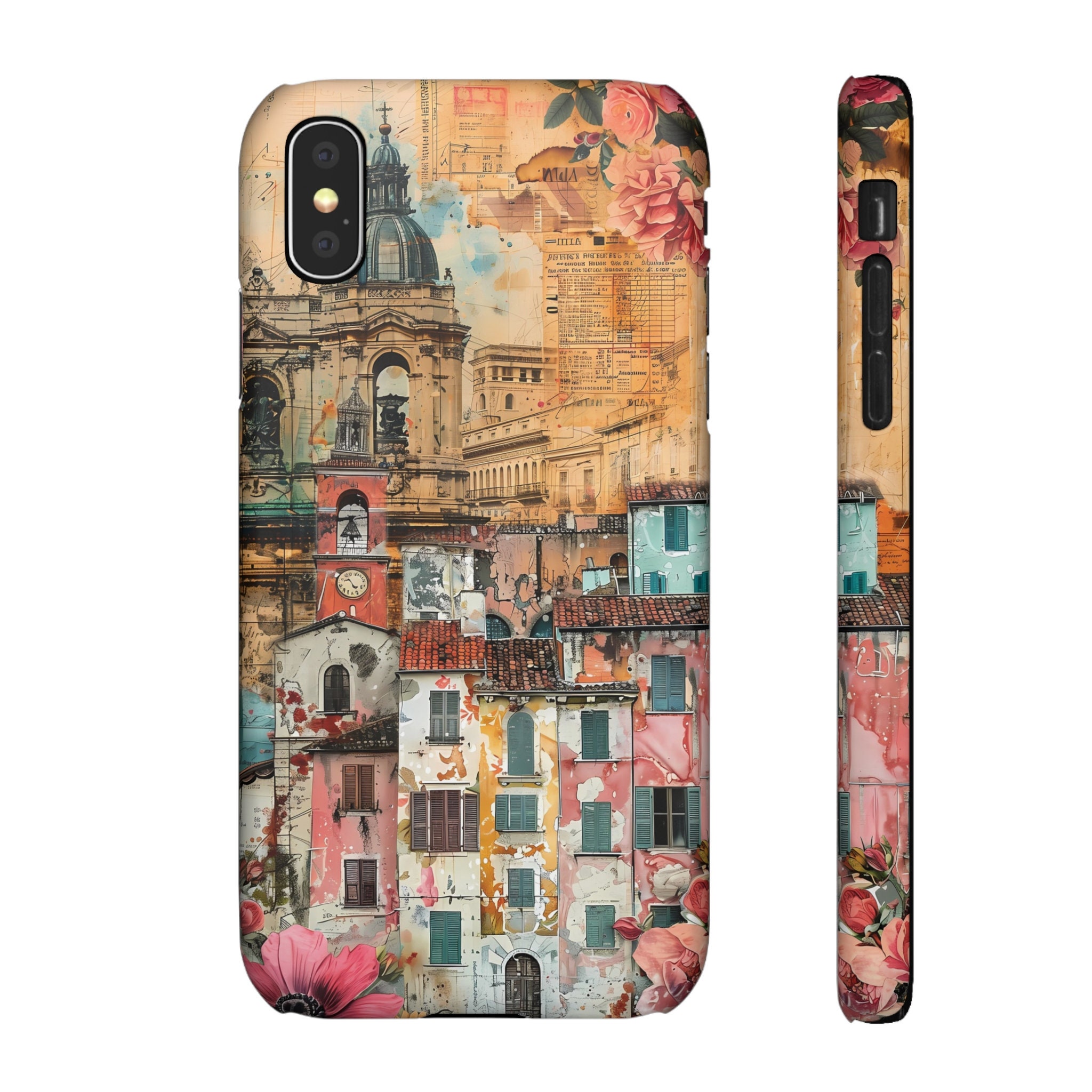 Italian Villages Collage, Vintage Old City, Scrapbook Collage, European ...