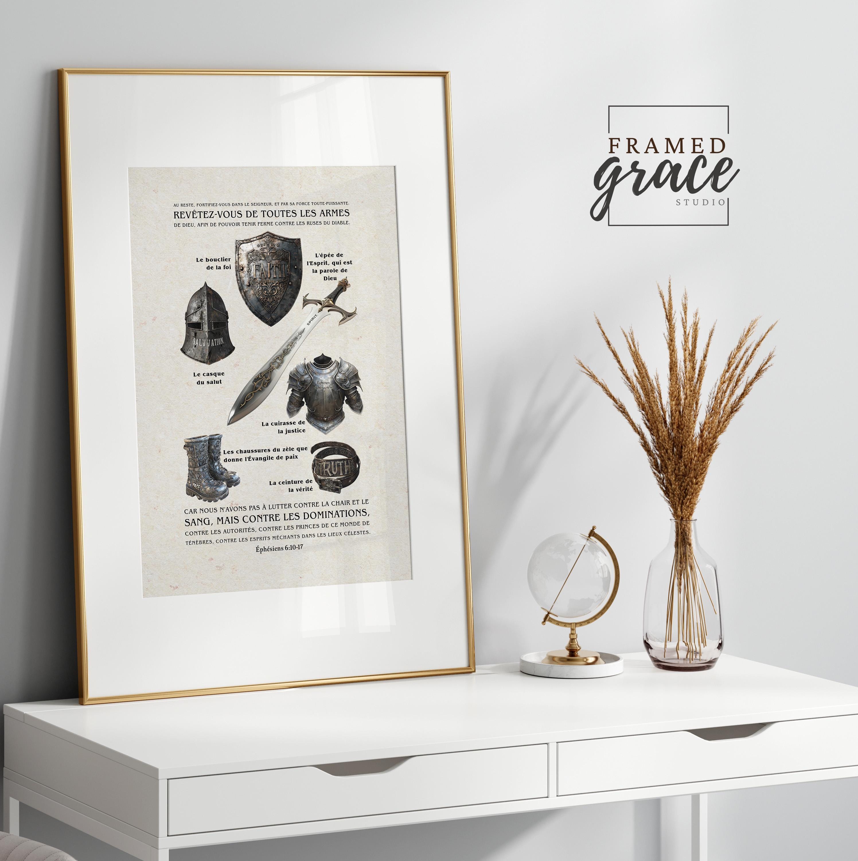 French Armor of God Scripture Wall Art French Bible Verse, Printable ...