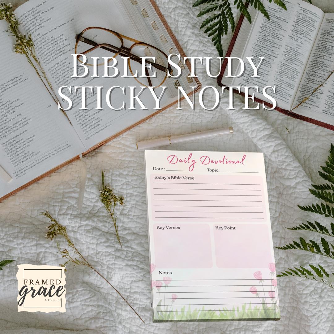 Daily Devotional Sticky Notes | Bible Study Notepad | Scripture ...