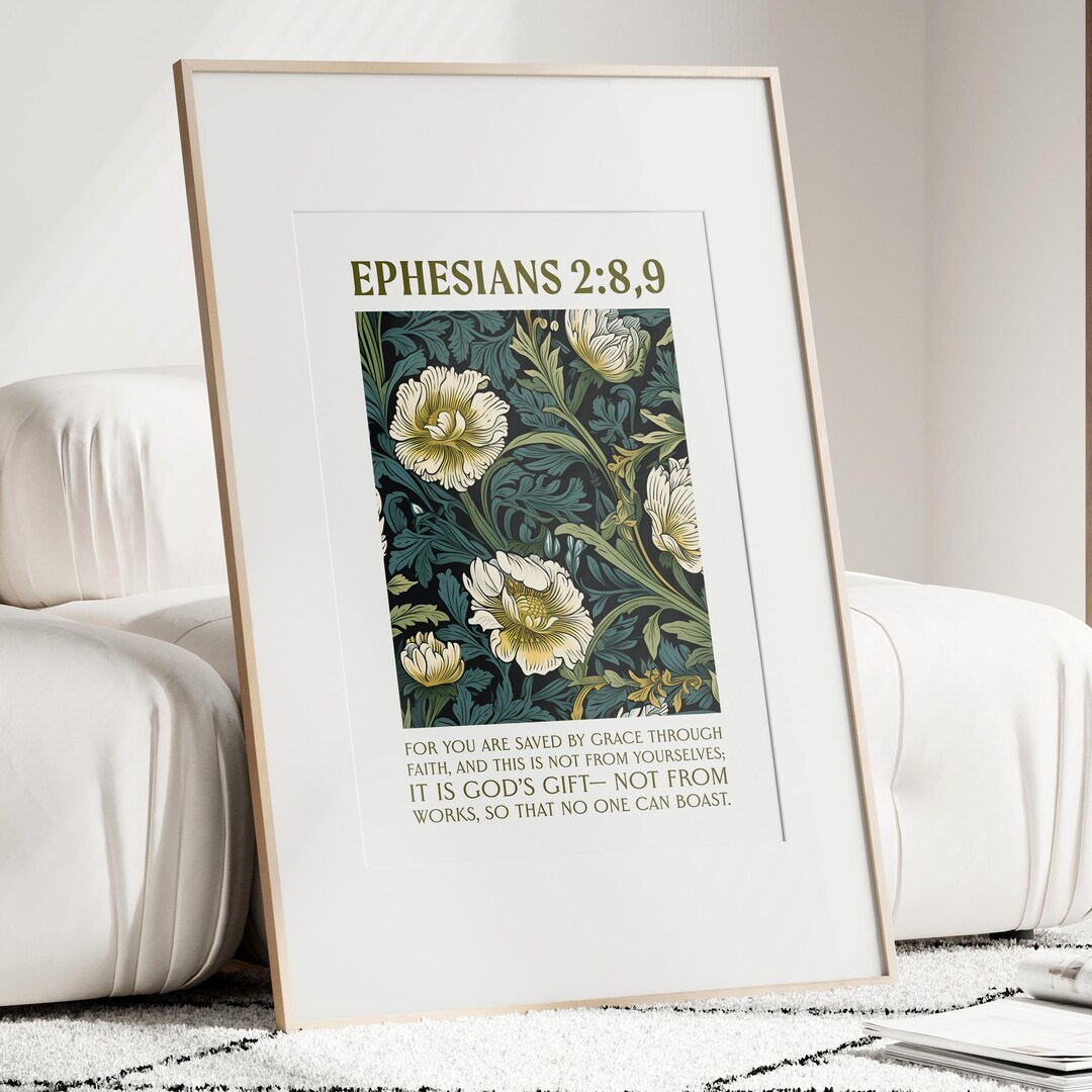 Vintage Ephesians 2 Christian Poster, Printable Wall Art, Digital ...