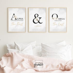 Bible Verse Alpha and Omega, Christian Wall Art Bundle Revelation 22:13 ...