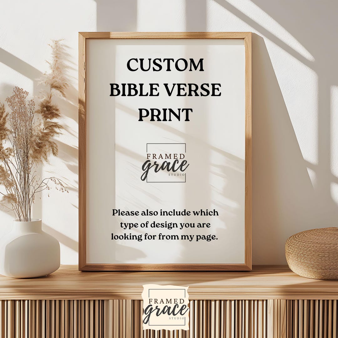 Custom Bible Verse Wall Art, Custom Scripture Print, Custom Printable ...