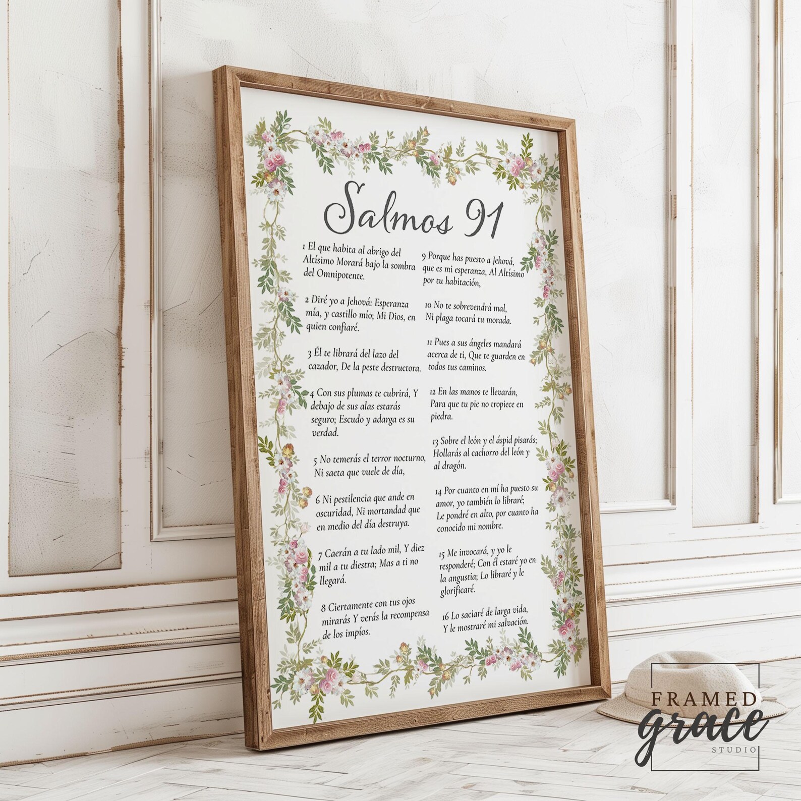 Spanish Psalm 91 Scripture Wall Art, Bible Verse, Printable Wall Art ...