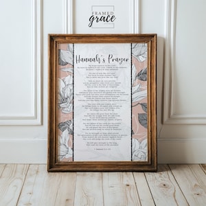 Hannah's Prayer 1 Samuel 2 Bible Verse Wall Art, Scripture Decor ...