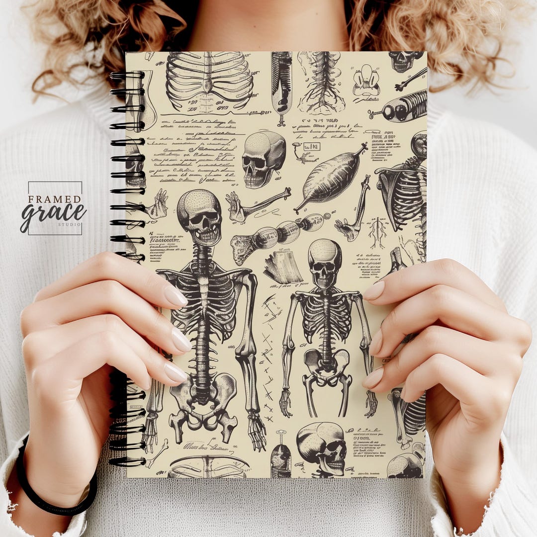 Human Anatomy Vintage Skeleton Notebook , Perfect Gift for Journal ...